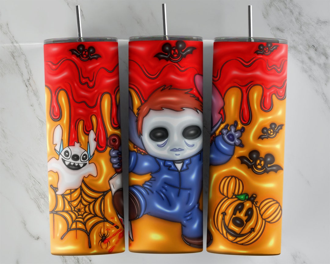 3D Inflated Horror Tumbler Design, 20 Oz Skinny Tumbler Design ...