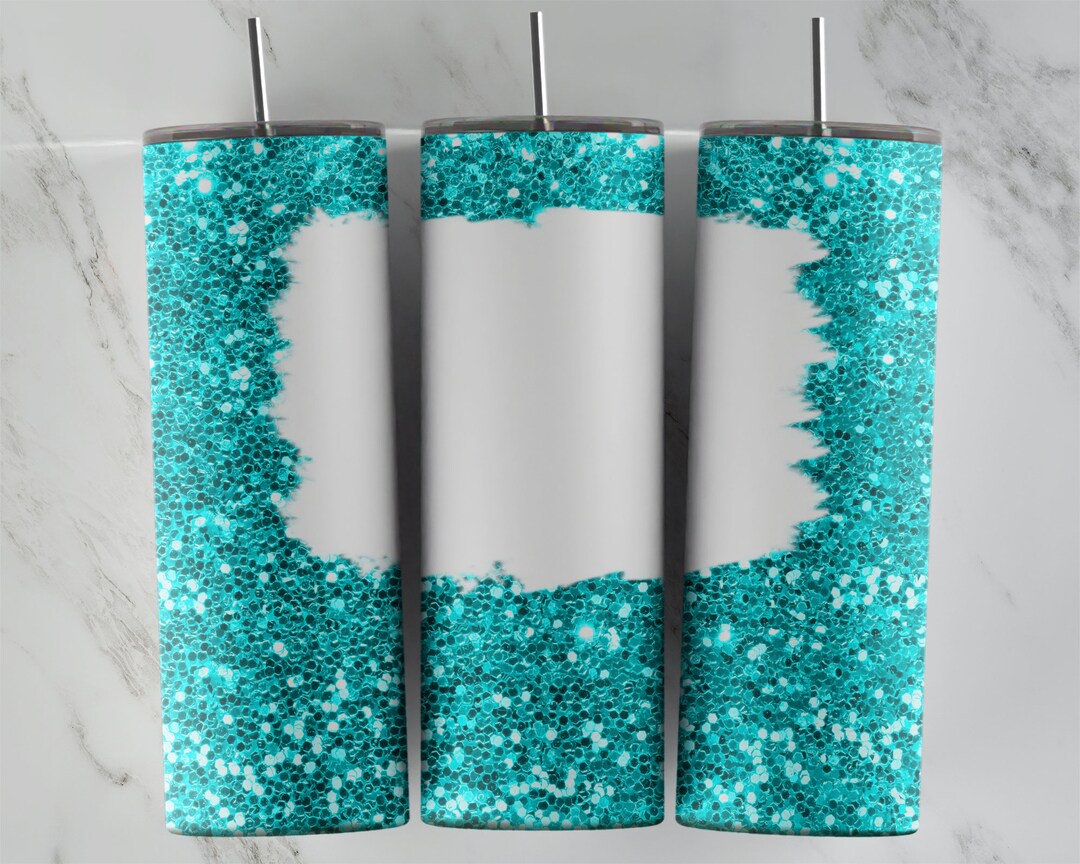 Turquoise Bleach Tumbler Design, 20 Oz Skinny Tumbler Design ...