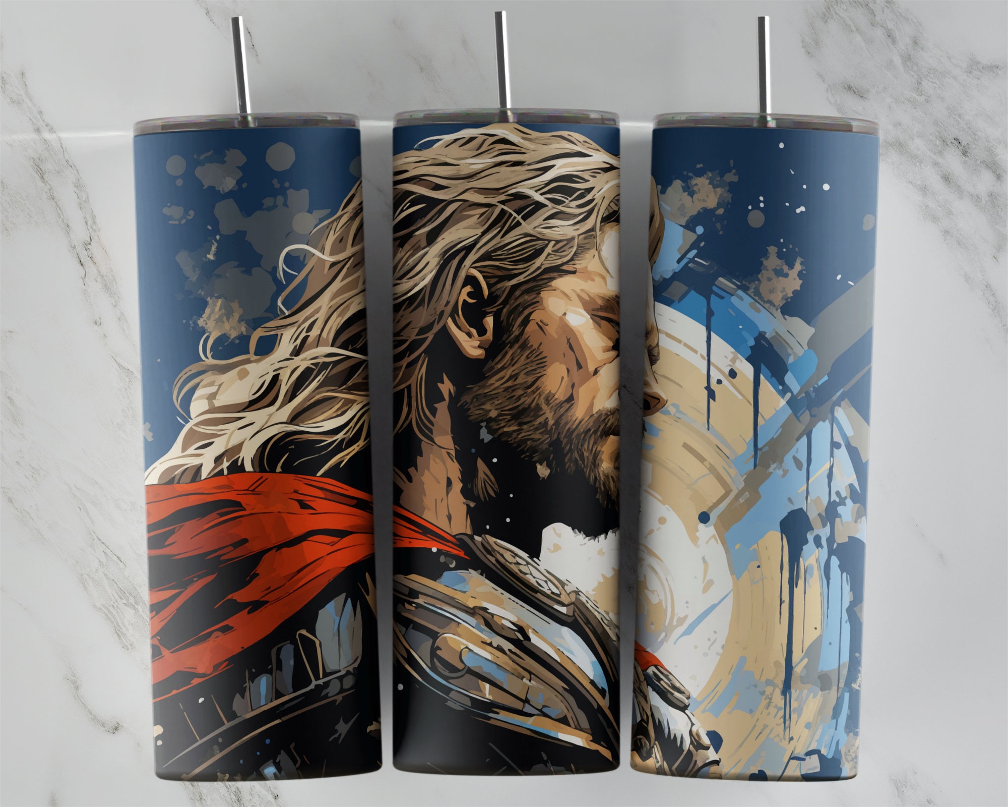 Thor Tumbler Design, 20 Oz Skinny Tumbler Design, Sublimation Image ...