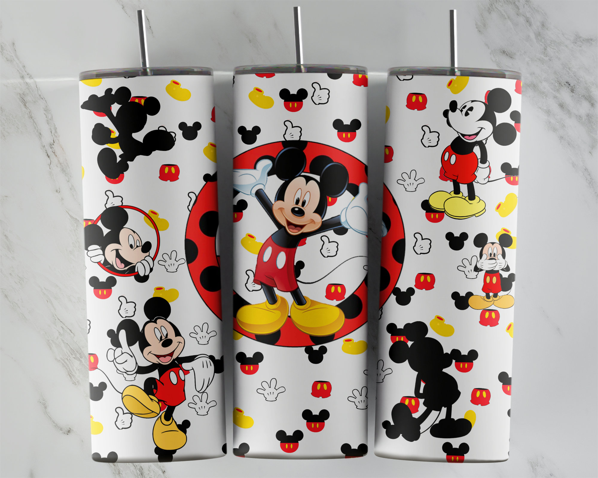 Mickey Mouse Tumbler Design, 20 Oz Skinny Tumbler Design, Sublimation ...