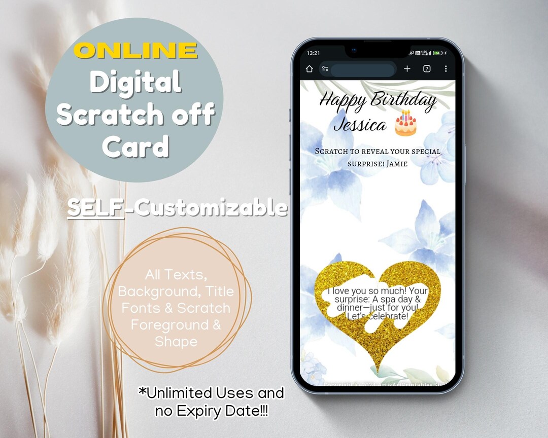 Custom Digital Scratch off Card | Personalized Ecard | Surprise Gift ...