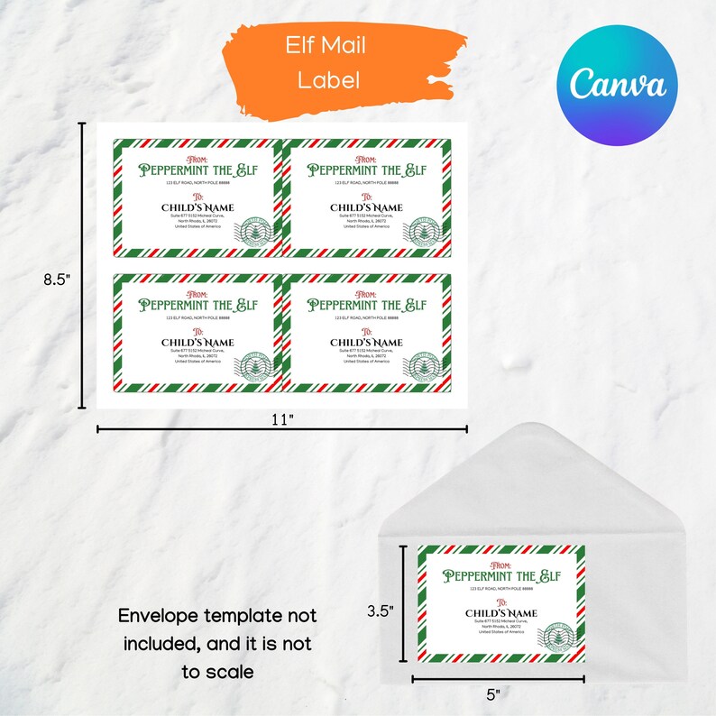 Editable Elf Kit: Christmas Canva Templates (8.5x11 & A4) - Etsy