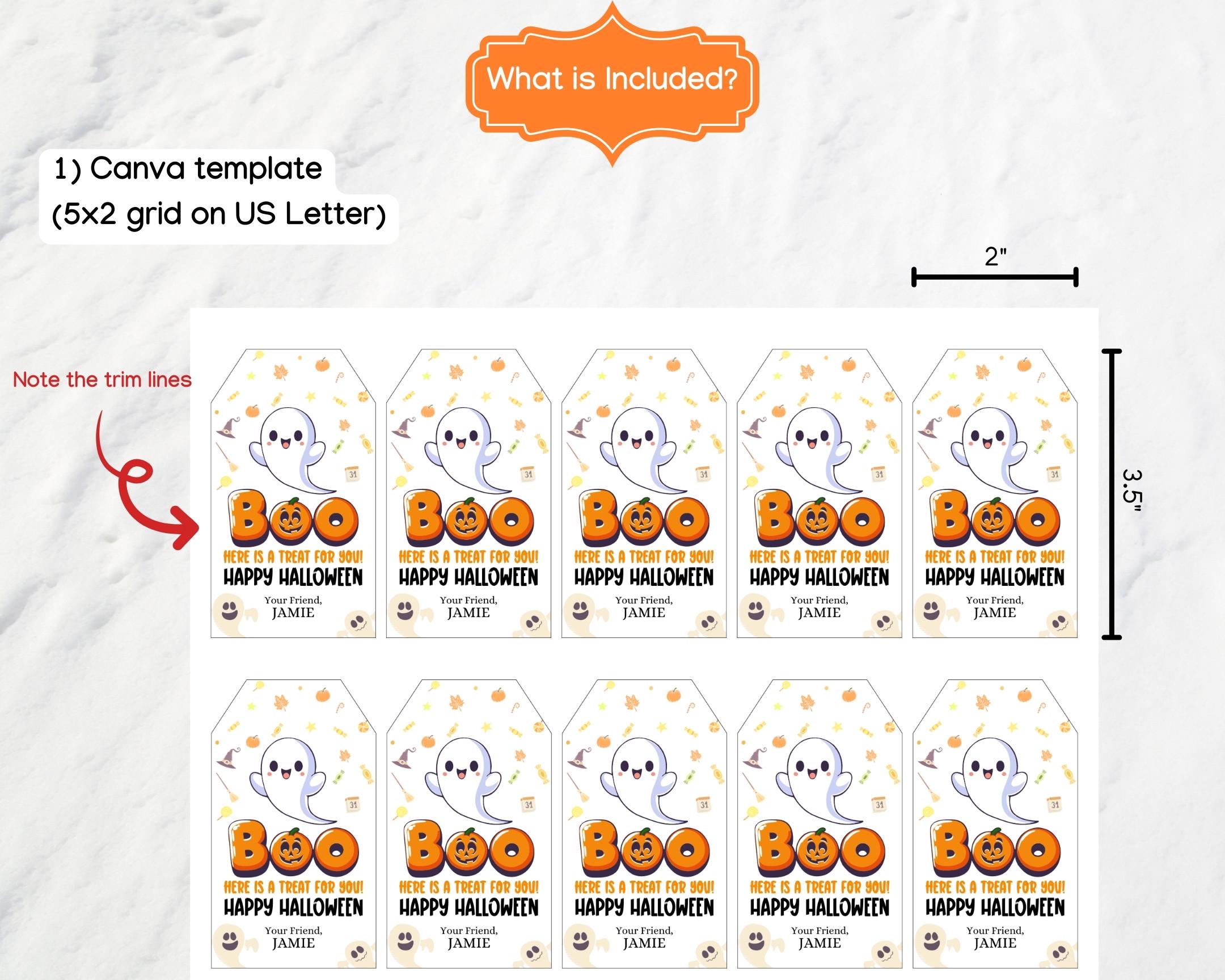 Editable Halloween Favor Tag | Boo Gift Label | Costume Party | Trick ...