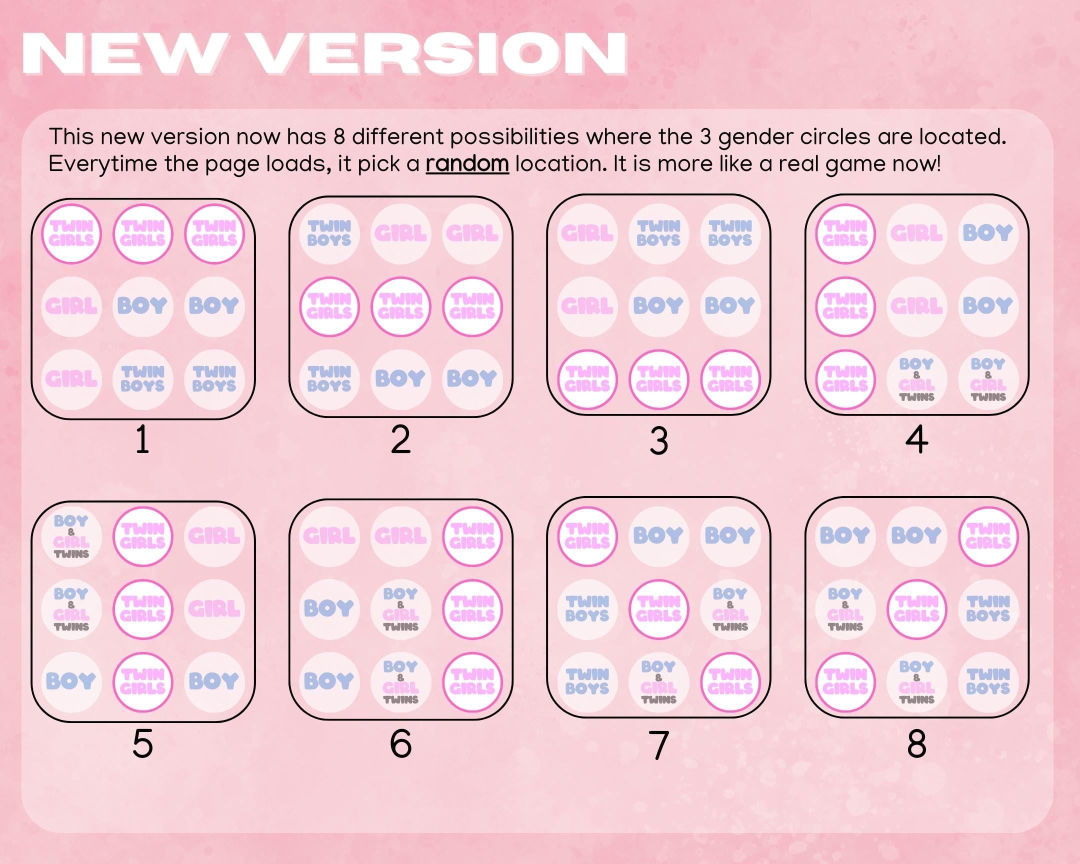 It is Twin GIRLS Online Gender Reveal Scratch off Card | Interactive ...