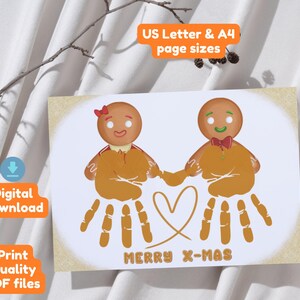 Christmas Handprint Craft Bundle | Printable Christmas Handprint Art ...