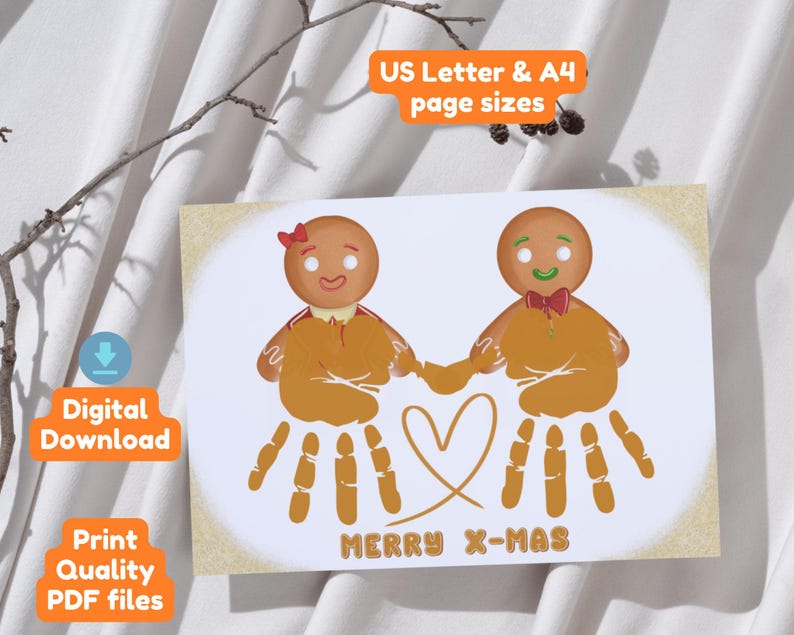 Christmas Handprint Craft Bundle Printable Christmas Handprint Art ...