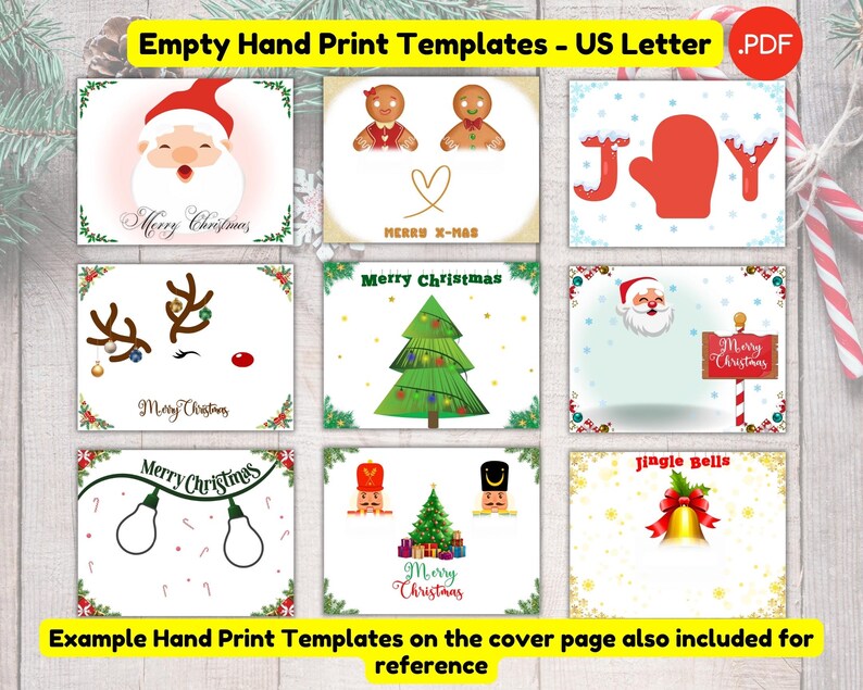 Christmas Handprint Craft Bundle | Printable Christmas Handprint Art ...