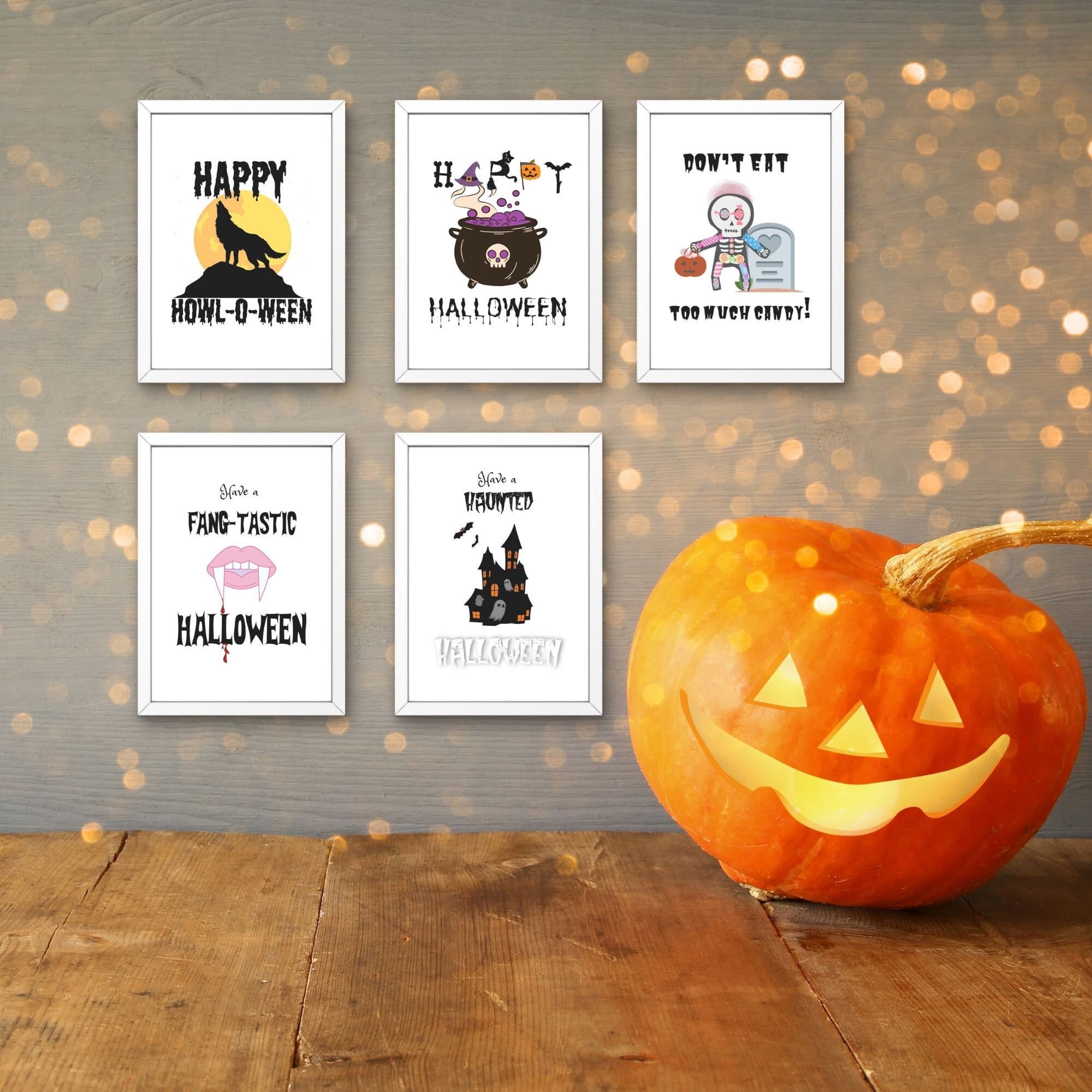 Cute Halloween Decoration Printable Digital Funny Wall Art - Etsy