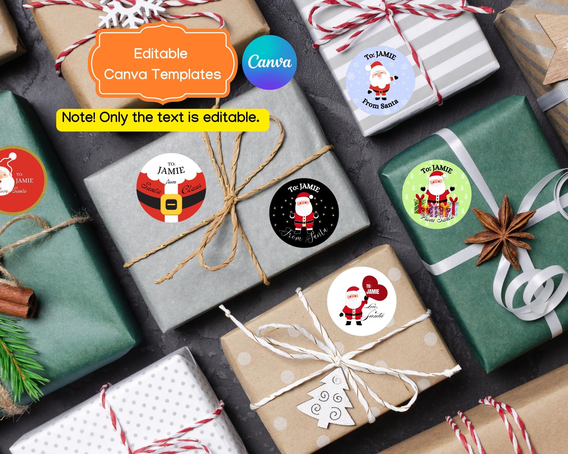 From Santa Shipping Labels, Christmas Gift Stickers, Holiday Gift Tags ...