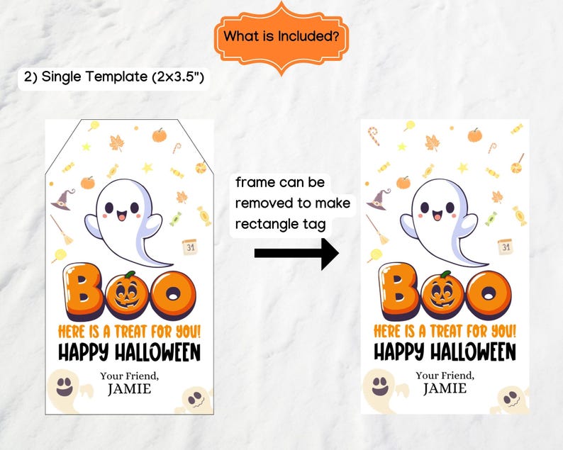 Editable Halloween Favor Tag | Boo Gift Label | Costume Party | Trick ...