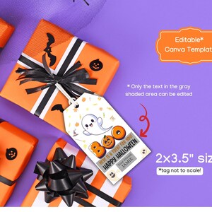 Editable Halloween Favor Tag | Boo Gift Label | Costume Party | Trick ...