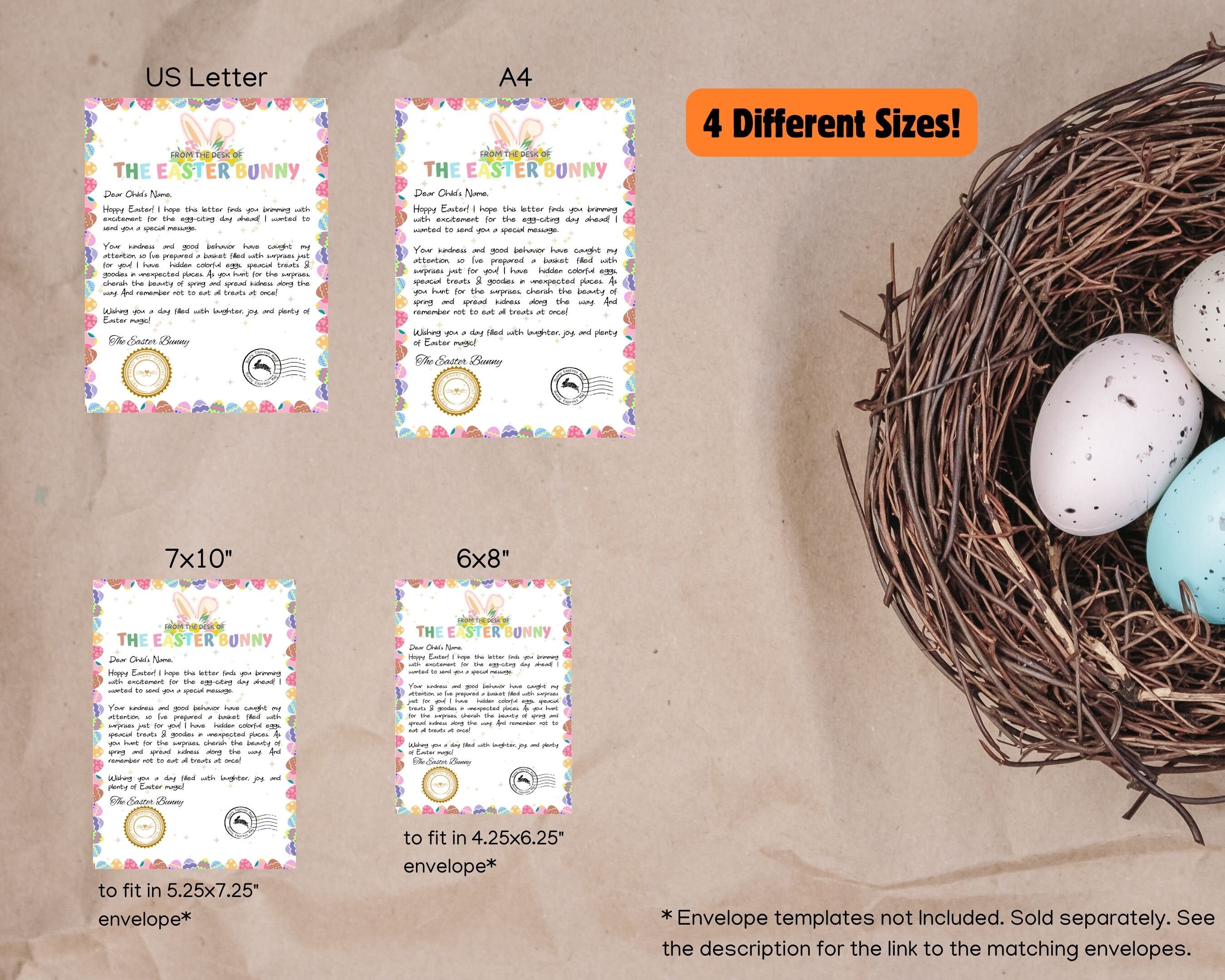 Printable Easter Bunny Letter, Letter From Easter Bunny, From the Desk ...