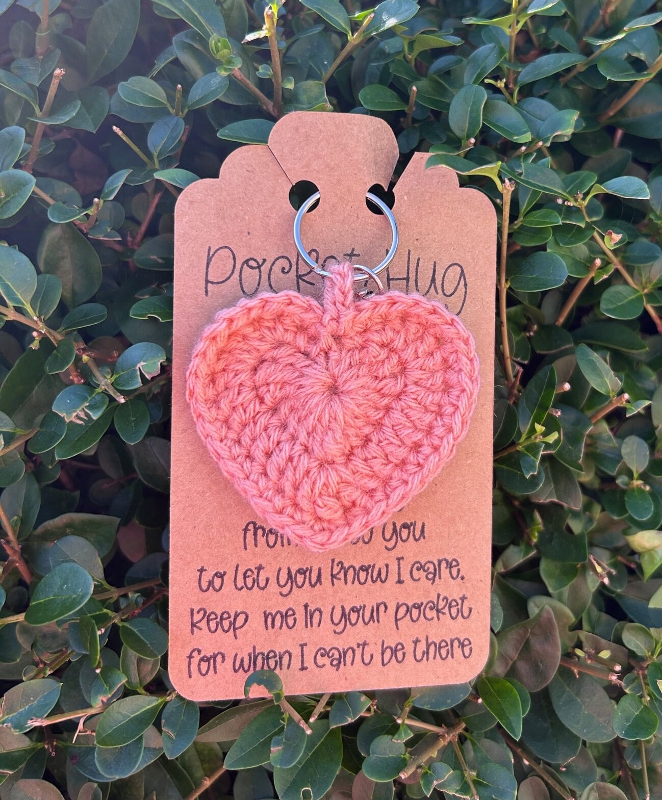 Pocket Hug Keychain Handmade Crochet Heart, Great for Mother's Day ...