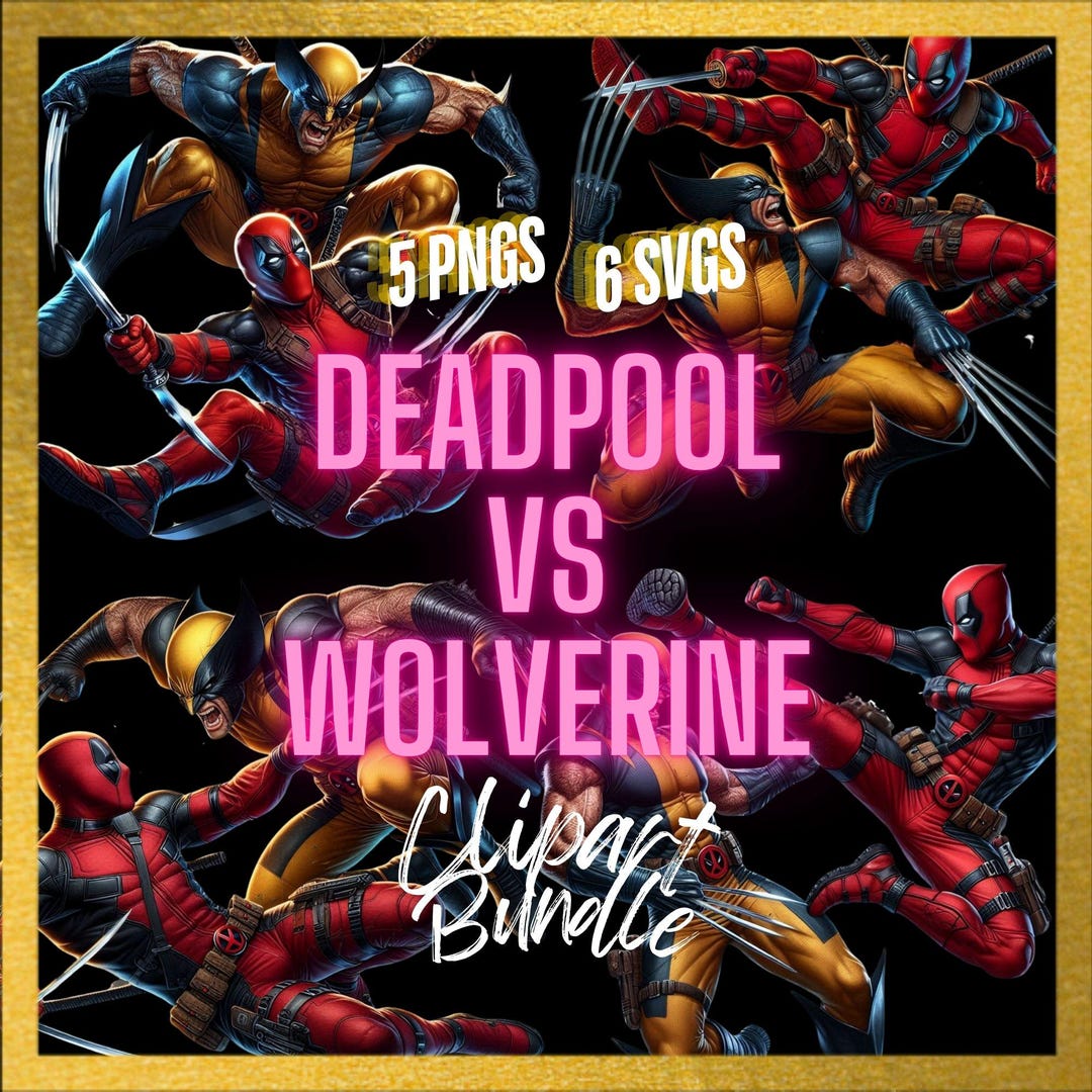 Deadpool Vs Wolverine Designs, High Resolution 5 Png and 6 Svg Files ...