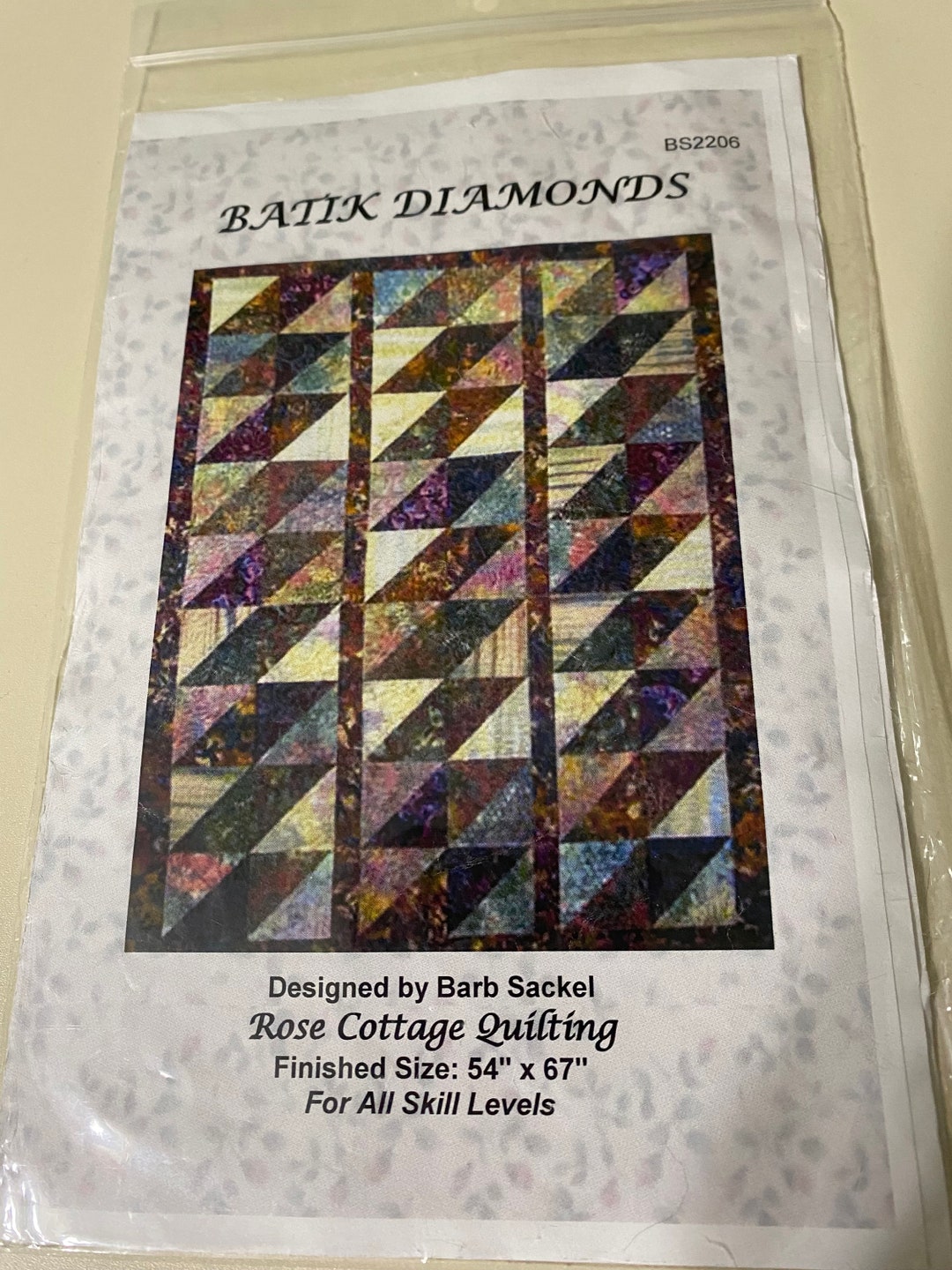 Batik Diamonds Kit and Pattern Designed by Barb Sackel. - Etsy