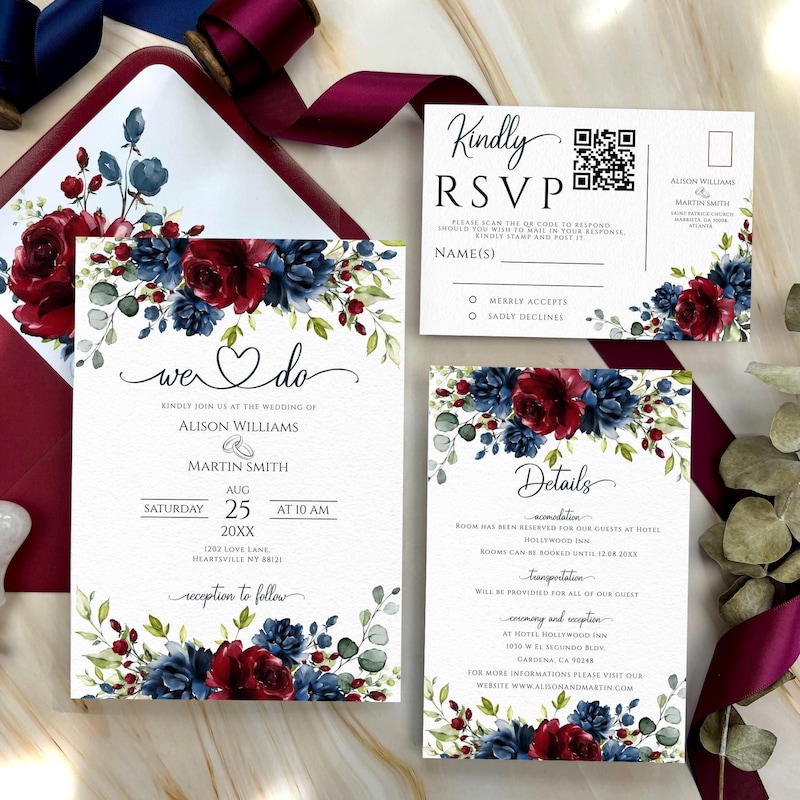 Etsy Template Wedding Invitation - Etsy