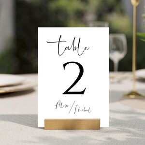 Minimalist Custom Sign Template, Modern Wedding Table No, Printable ...