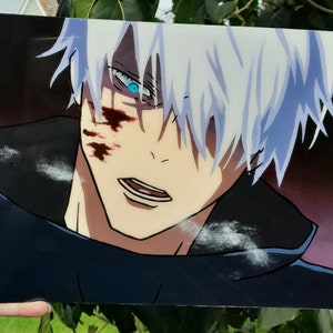 Gojo Anime Glass Painting - Etsy