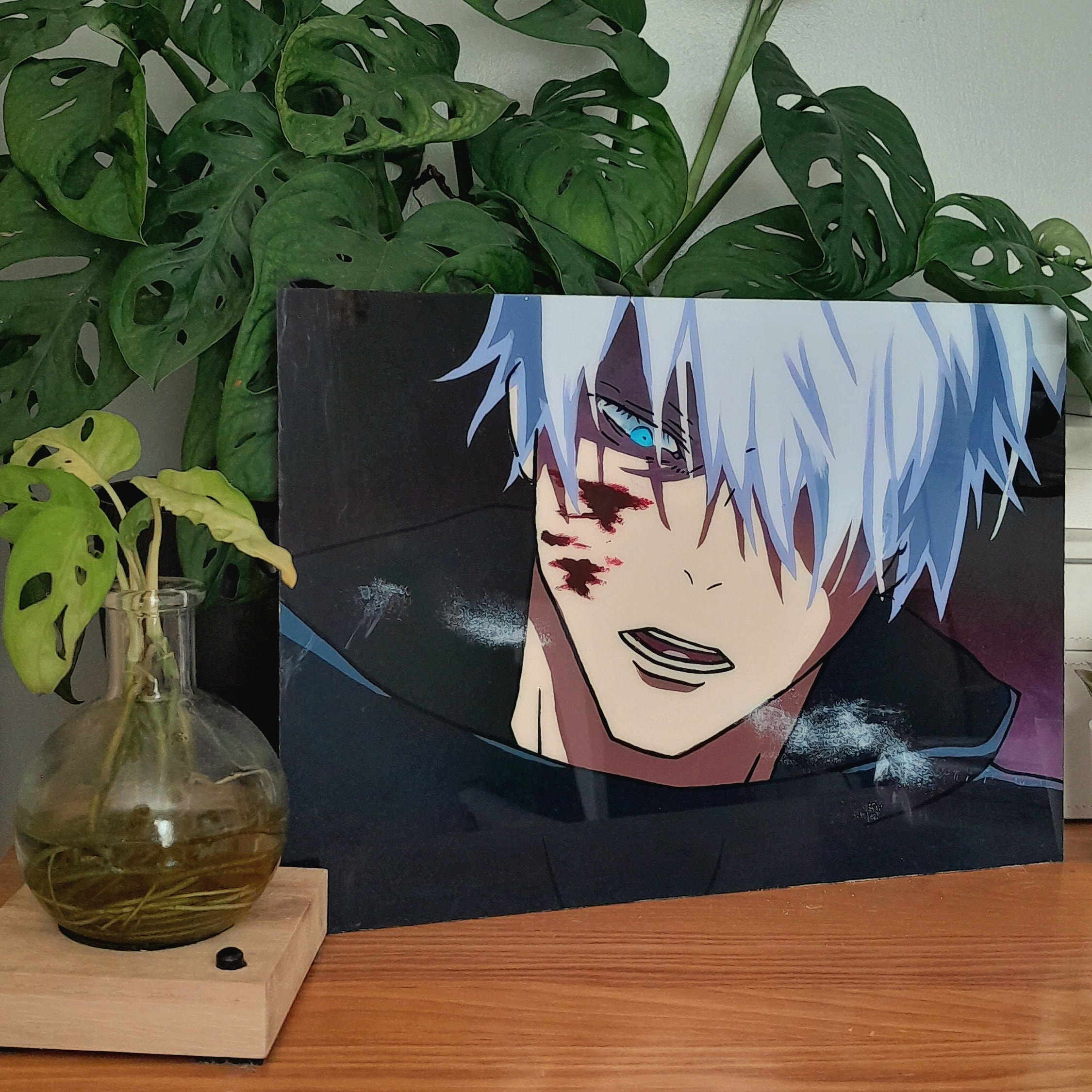 Gojo Anime Glass Painting - Etsy
