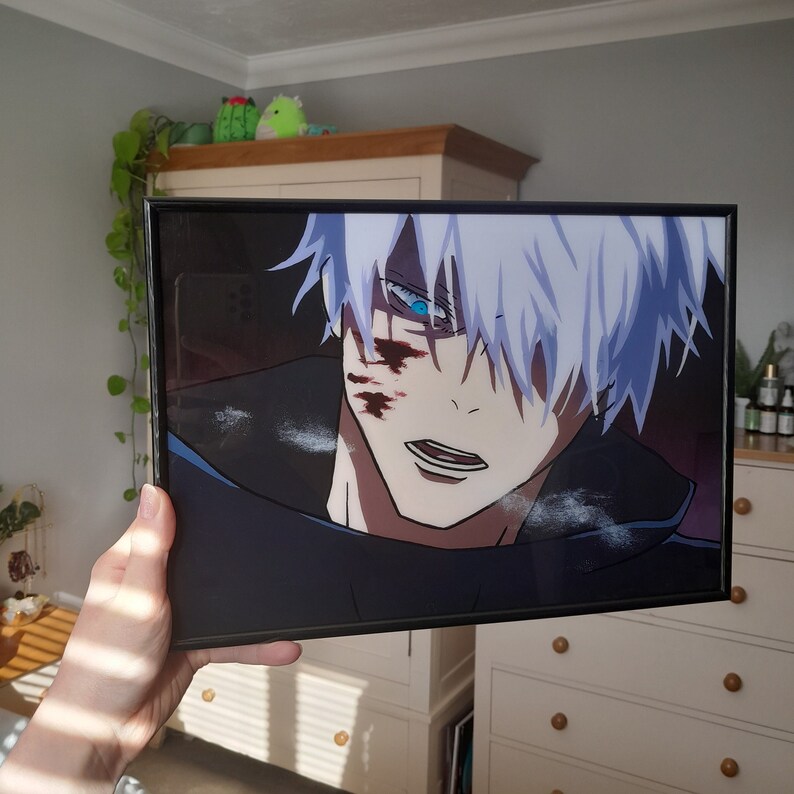Gojo Anime Glass Painting - Etsy