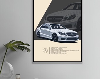 Digital Poster Mercedes-benz E63 AMG 4K Quality Image - Etsy