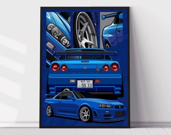 Skyline R34 Poster - Etsy
