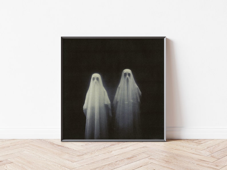 Two Ghosts Fine Art Print Vintage Halloween Art Dark Residents - Etsy