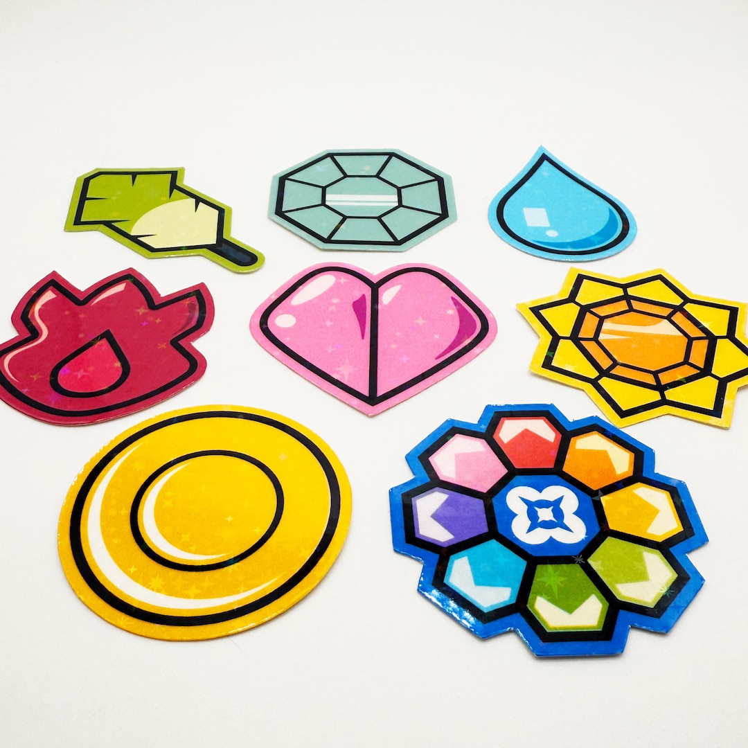 Holographic Trainer Badge Stickers: Retro Gaming Fan Art - Etsy