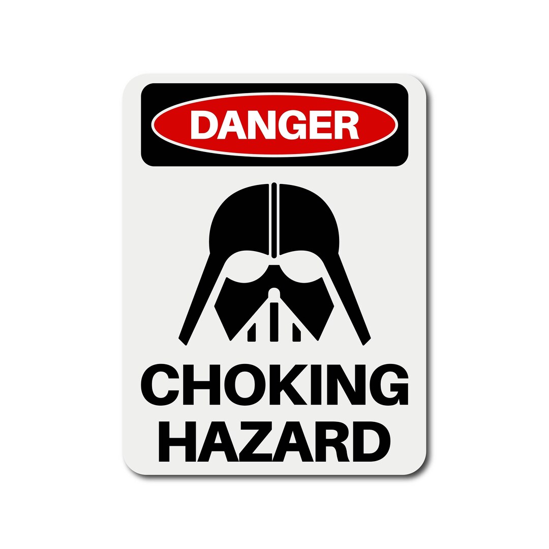 Choking Hazard Sticker: Dark Side Galactic Humor Sign - Etsy