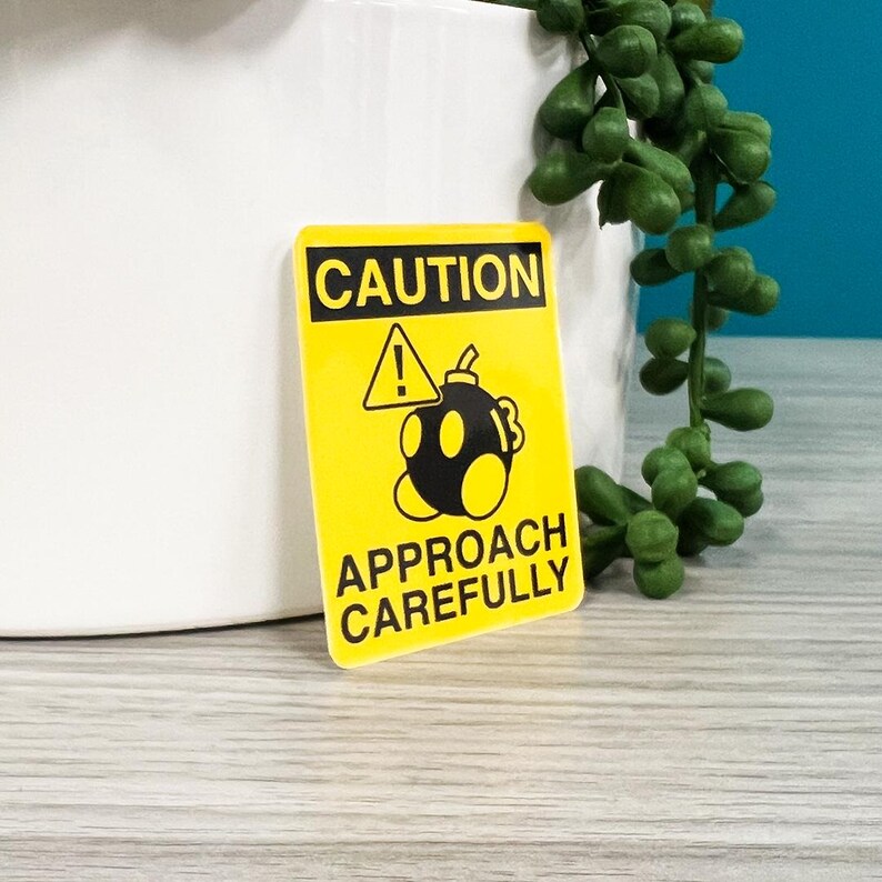Caution Approach Carefully Sticker | Caution Sticker | Bomb Sticker ...
