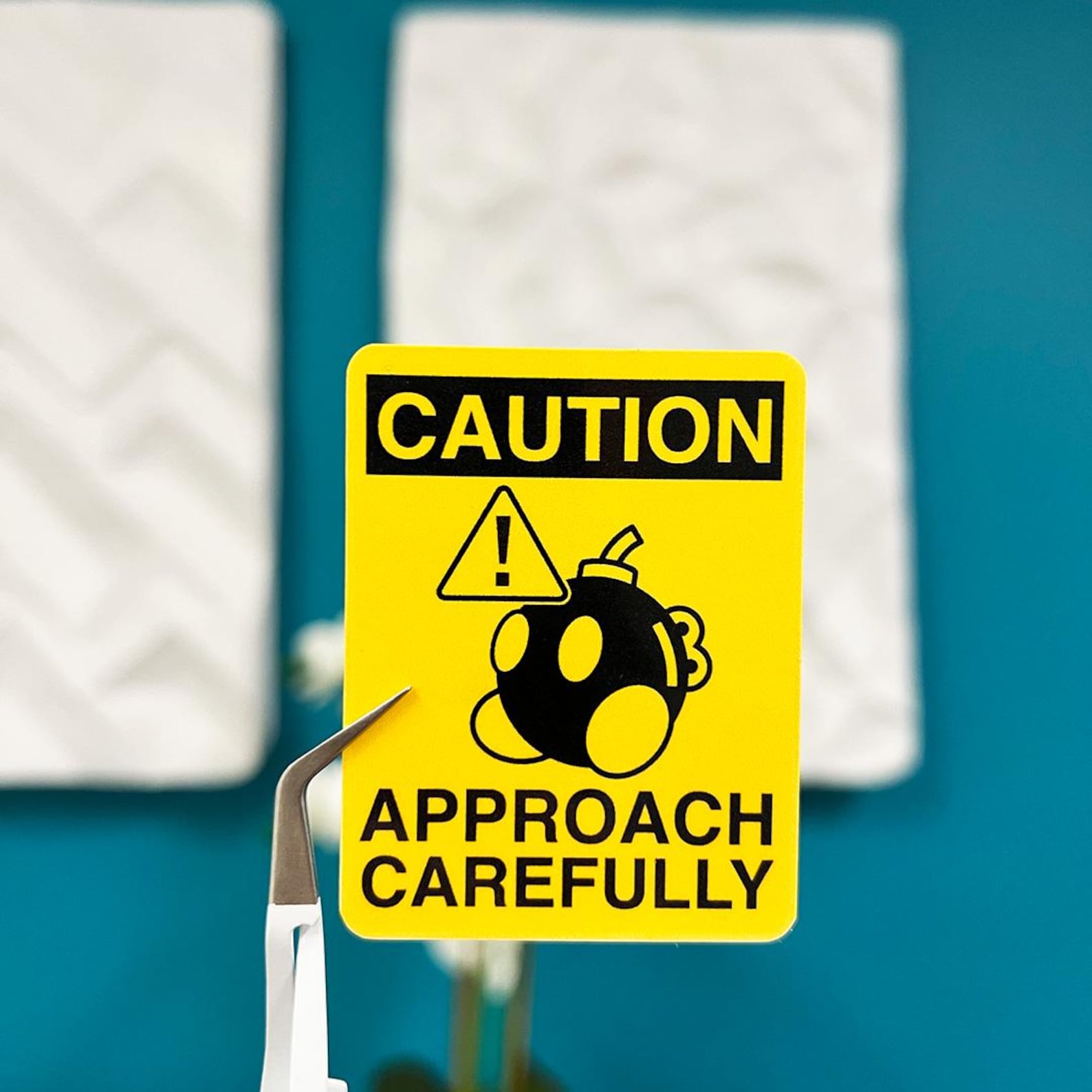 Caution Approach Carefully Sticker | Caution Sticker | Bomb Sticker ...