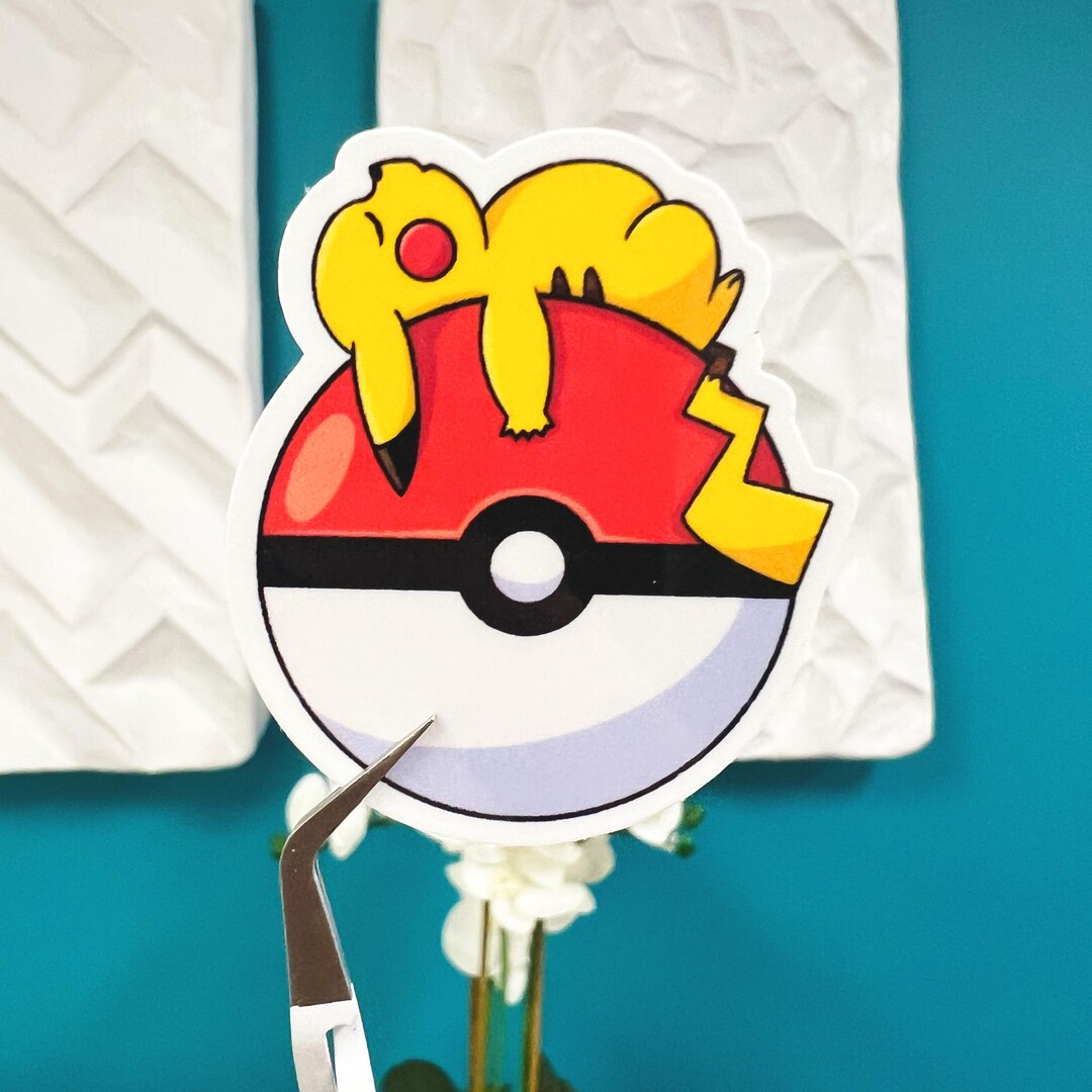 Dreamy Pika Nap Sticker: Hand-drawn Glossy Vinyl - Etsy