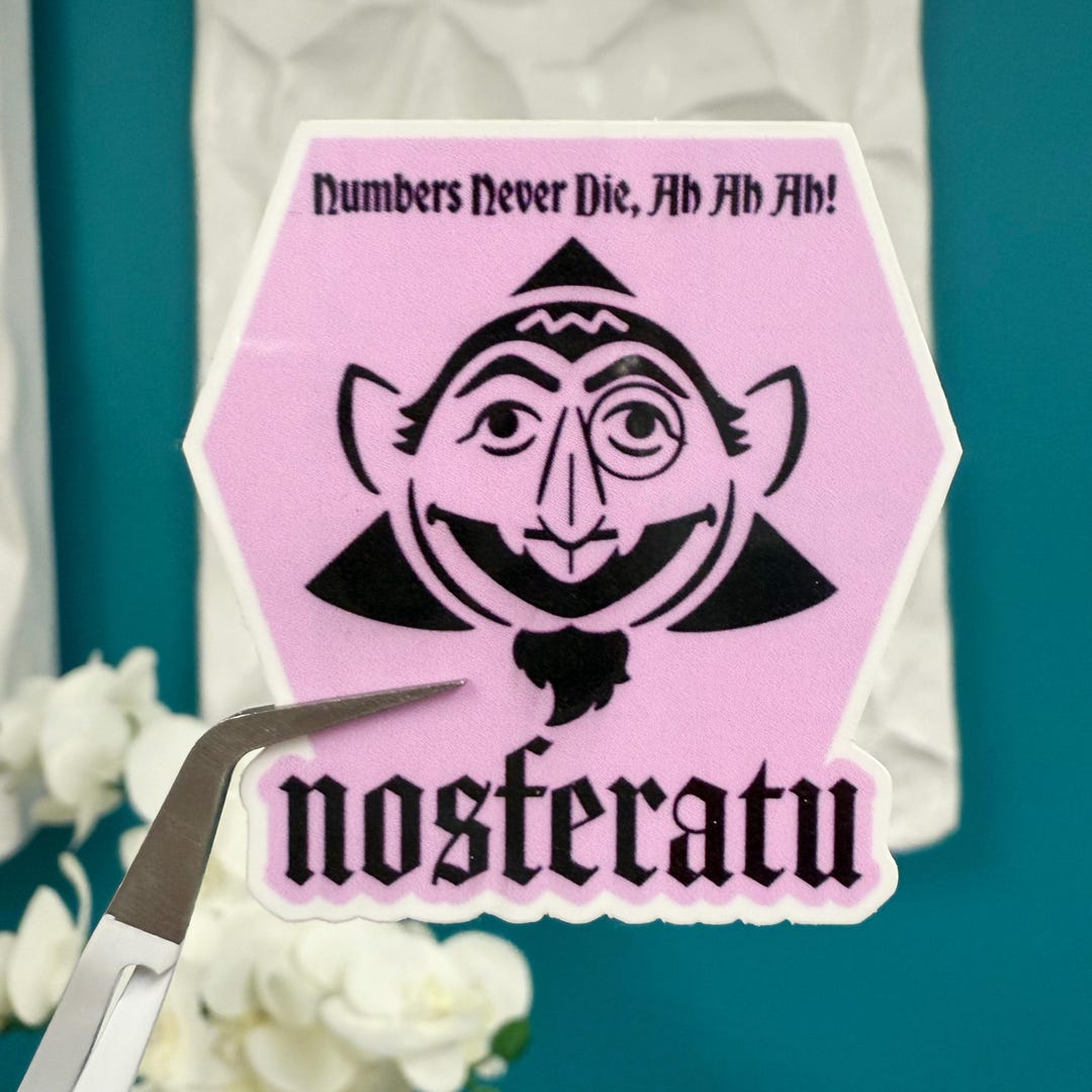 Nosferatu Sticker | Gothic Numbers Sticker | Vampire Sticker | Vampire ...
