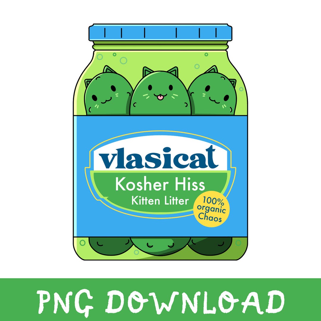 Pickle Cat | PNG Digital | Pickles | Cats | Pickle Lover | Cat Lover | Pickle Cats in a Jar ...