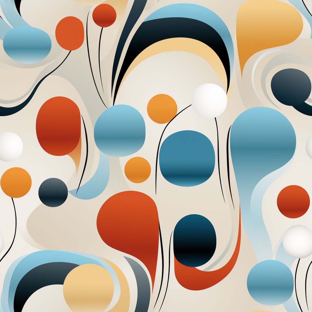 Atomic Era Retro 1950s and 1960s Space-age Artwork Digital Download Mid ...