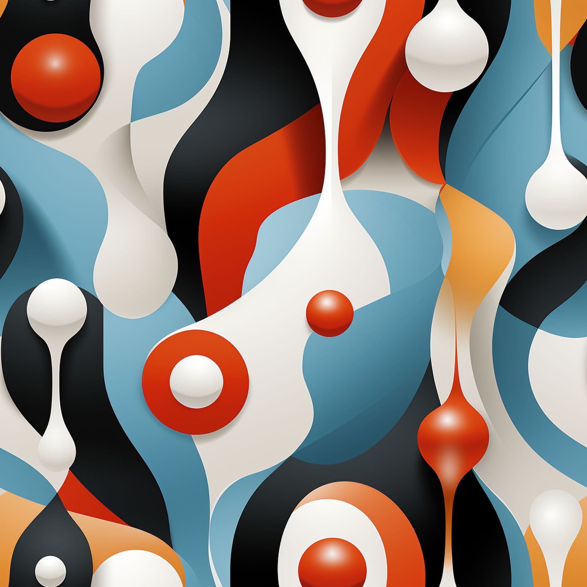 Atomic Era Retro 1950s and 1960s Space-age Artwork Digital Download Mid ...