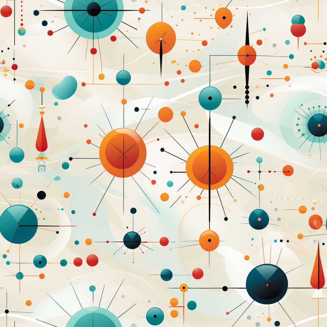 Atomic Era - Retro 1950s and 1960s - Space-age Artwork - Digital ...