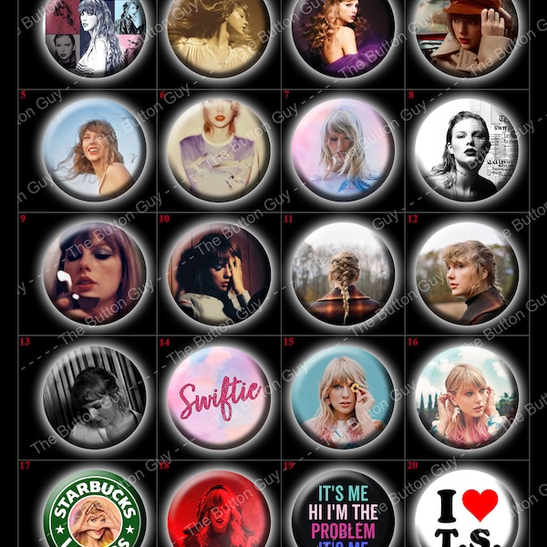 Taykor Swift Button Pins - Etsy