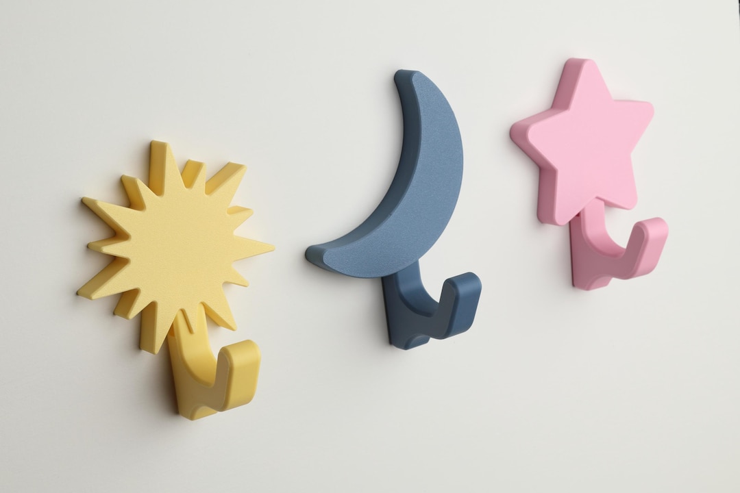 Sky Wall Hook | Sun, Moon, Star, Planet, Cloud - Etsy