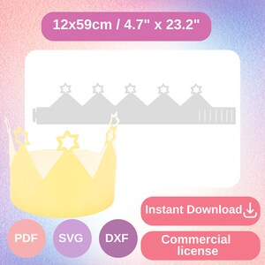 Crown Templates for Parties or Birthdays. Different Formatssvg, PDF ...