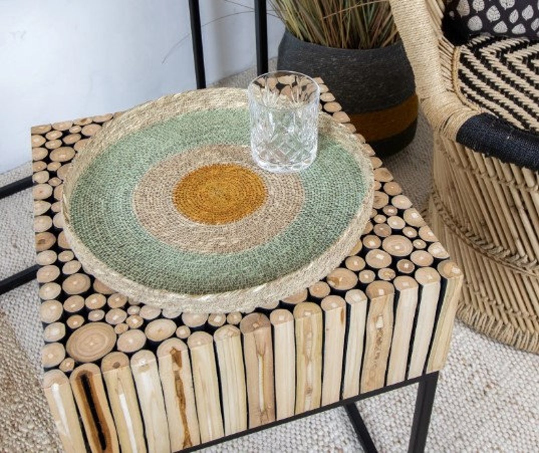 Handmade in Seaweed Round Tray - Etsy