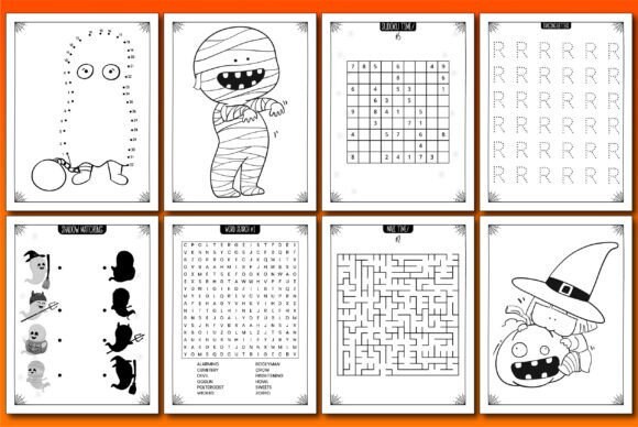100 HALLOWEEN ACTIVITY for Kids, Activity Pages for Kids, - Etsy