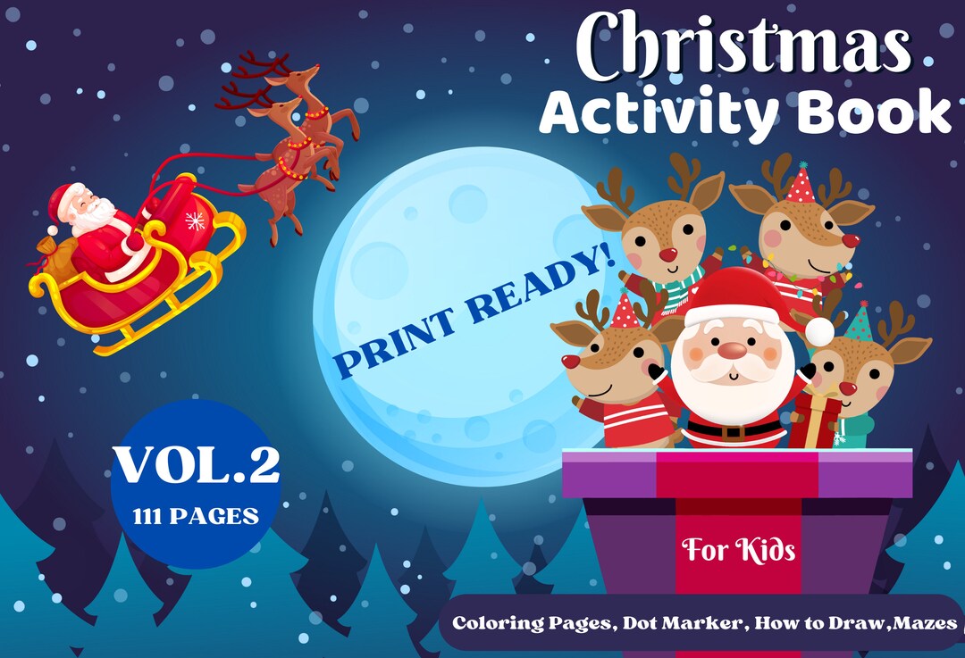 CHRISTMAS ACTIVITY VOL.2 , 111 Christmas Activity Pages for Kids, Png ...
