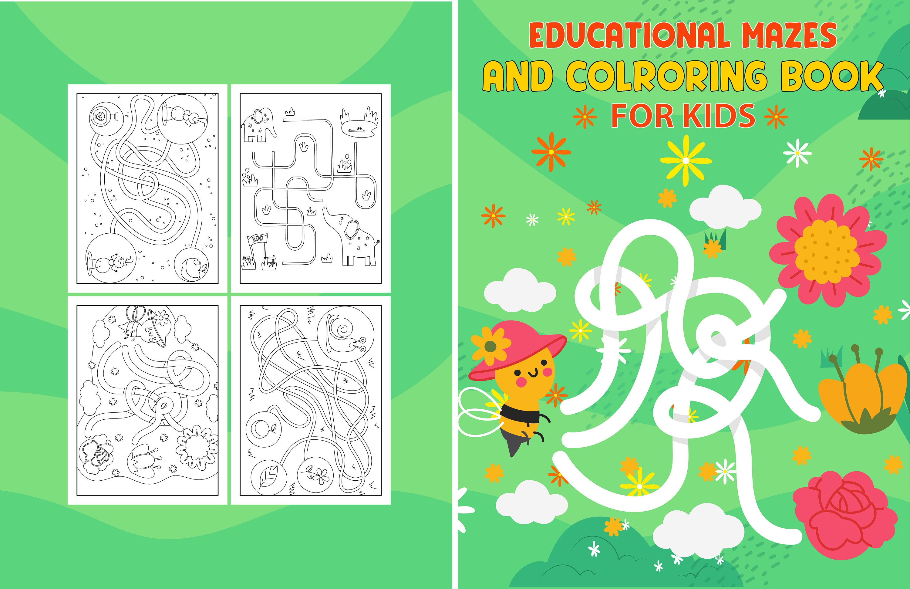 24 Educational Mazes for Kids, 24 Educational and Coloring Pages for ...