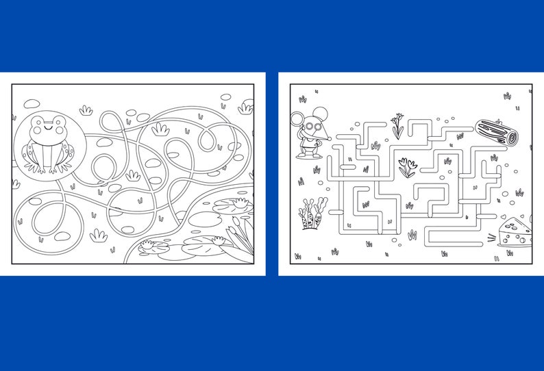 24 Educational Mazes for Kids, 24 Educational and Coloring Pages for ...
