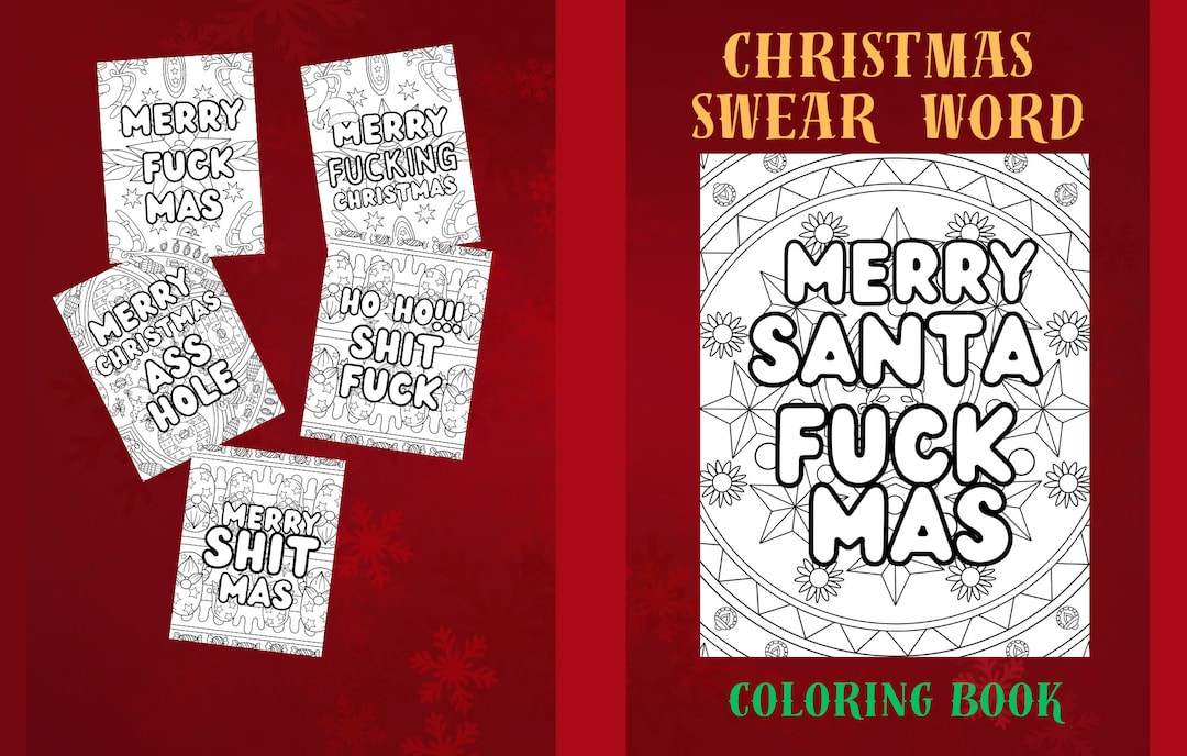 Christmas Swear Word Coloring Book for Adults 50 Funny - Etsy
