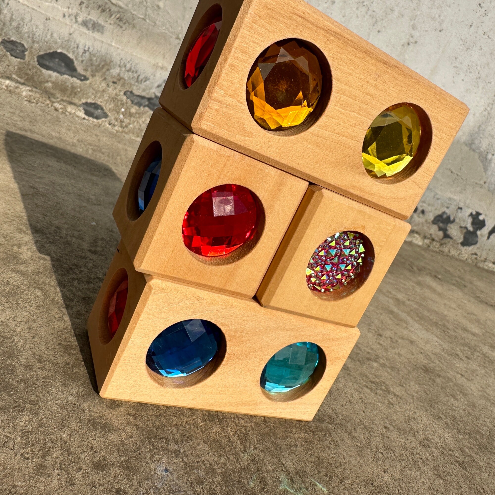 Six-sided Acrylic Gem Building Blocks Basswood Cube Shiny - Etsy