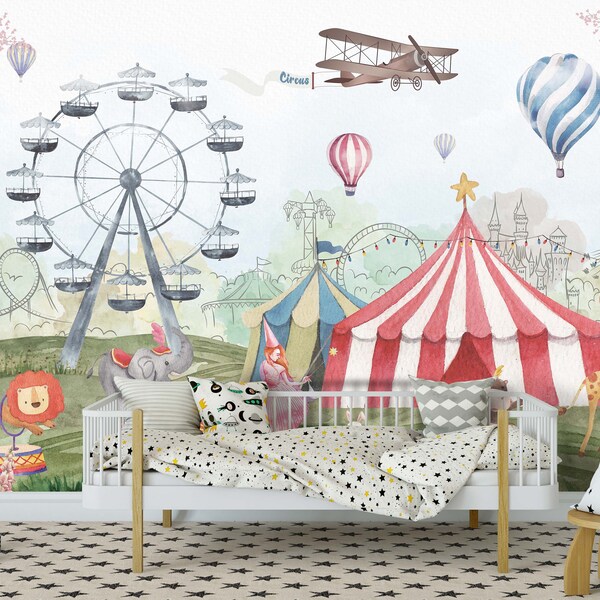 Circus Wall Mural - Etsy