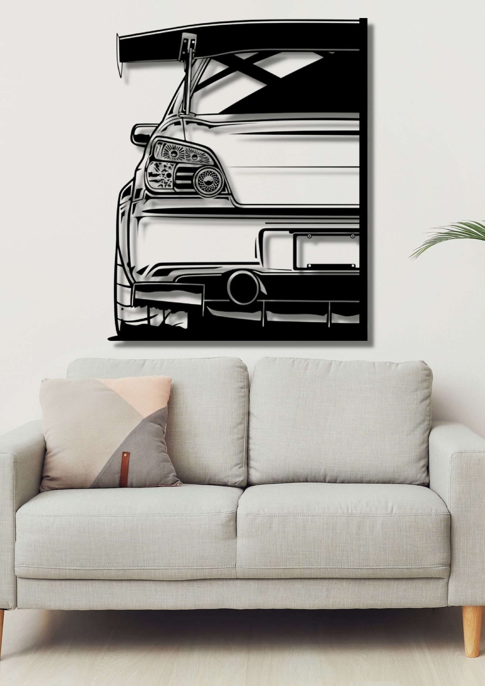 Subaru WRX STI Detailed Silhouette Metal Wall Artcar wall - Etsy