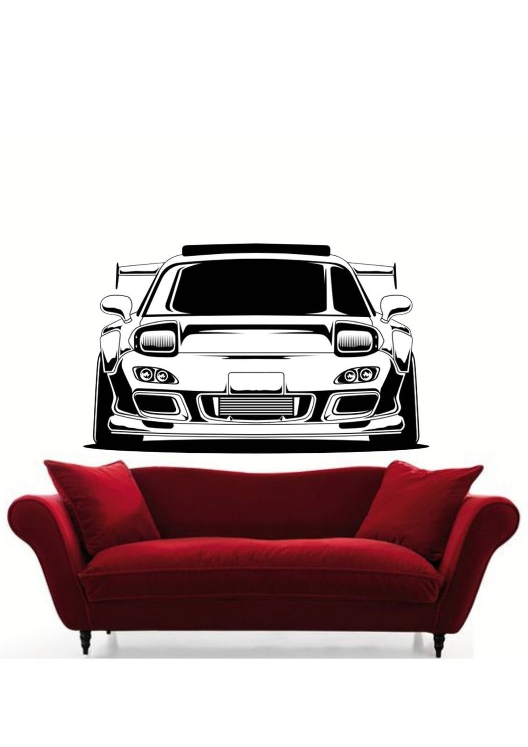 Mazda RX7 FD3 Detailed Silhouette Metal Wall Art,Car ,Wall Art,Custom ...